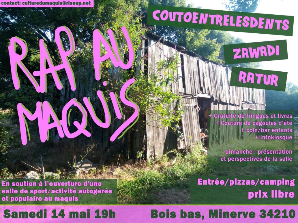 Rap au maquis, en soutien à l'ouverture d'une salle de sport/activité ...