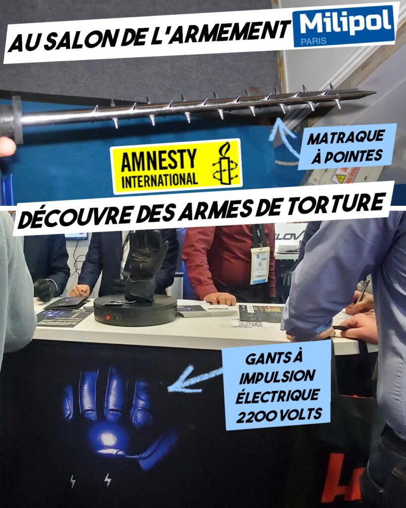 Salon MILIPOL : des outils de torture repérés par Amnesty International ...