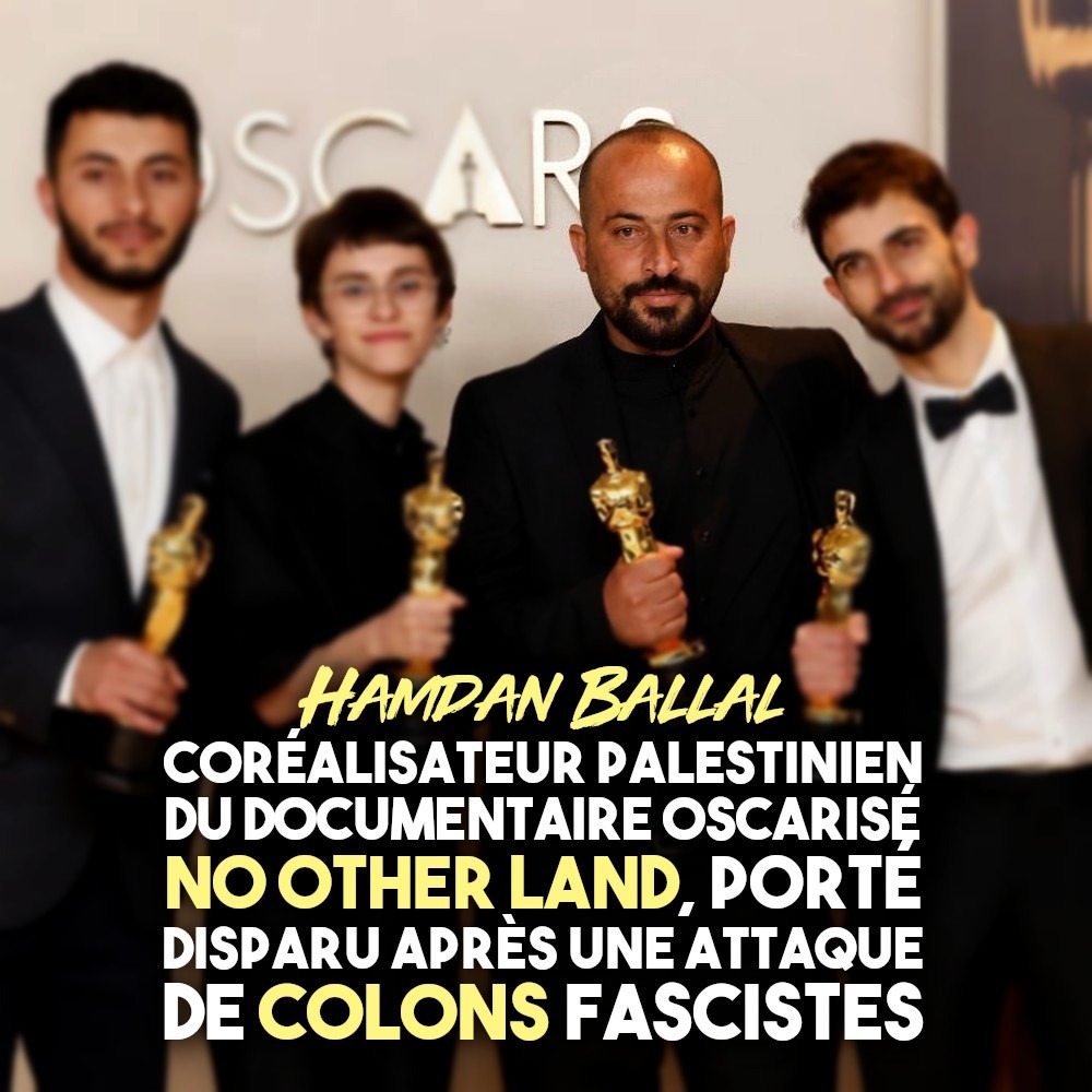 Hamdan Ballal, le réalisateur palestinien du documentaire No Other Land ...