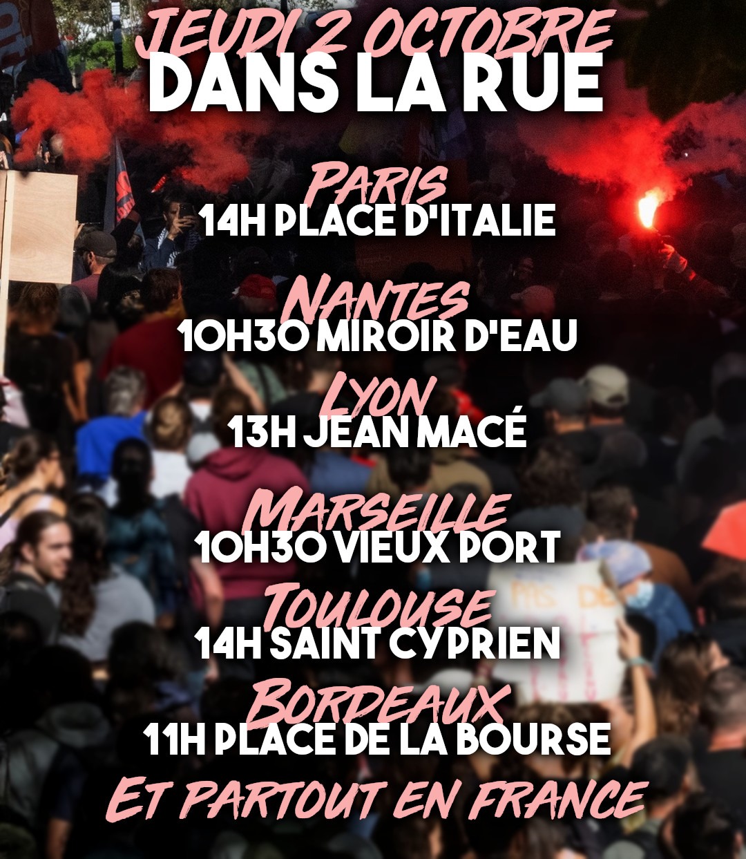 2 Octobre : toutes et tous dans la rue | OnePlanete