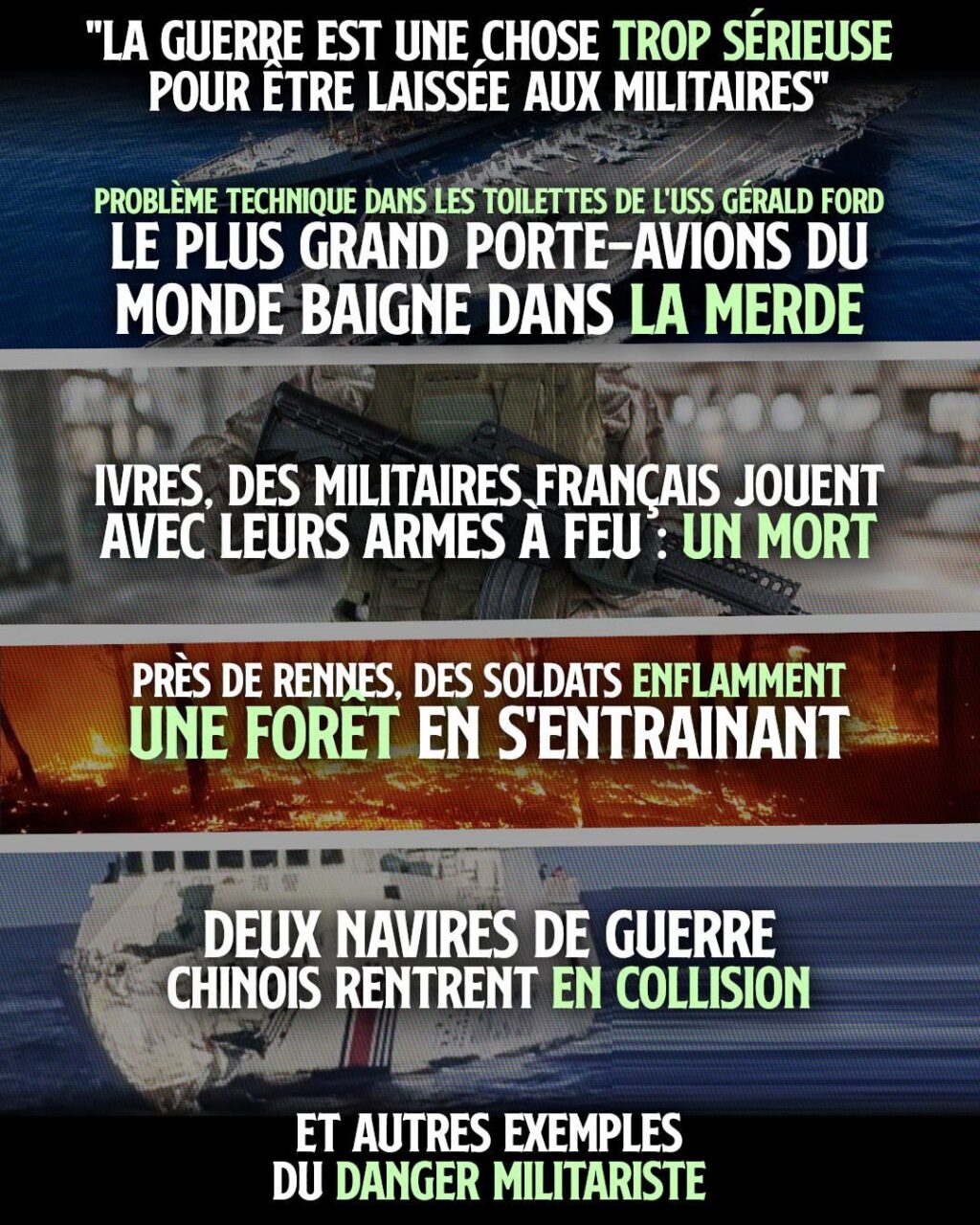 La guerre est une chose trop sérieuse pour être laissée aux militaires ...